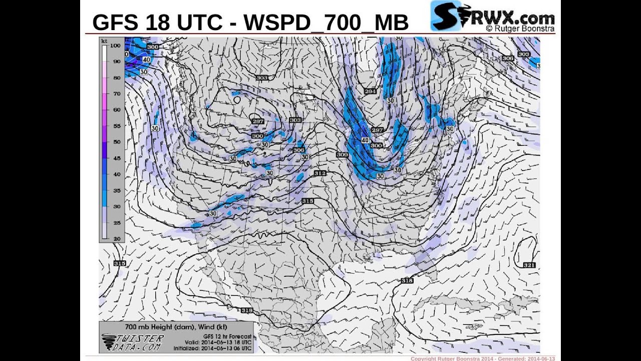 Severe Weather Maps for June 13, 2014 (Fri) - SPC Risk: SLGT - YouTube