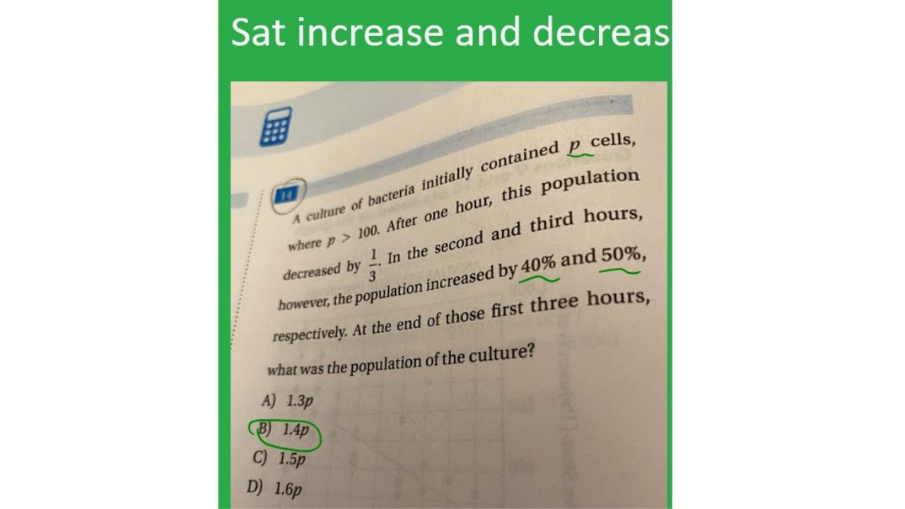 Sat Increase And Decrease Problem Percent Youtube 3162