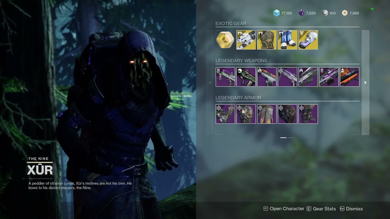 PSA: Xur GOD ROLLS! Decent Week For The Guardians - Xur Location ...