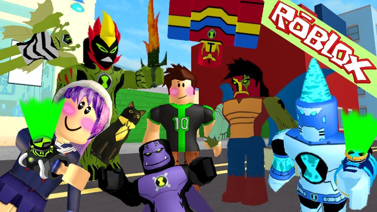 Roblox แปลงร่าง Ben 10 สู้เอเลี่ยนถล่มเมือง - YouTube