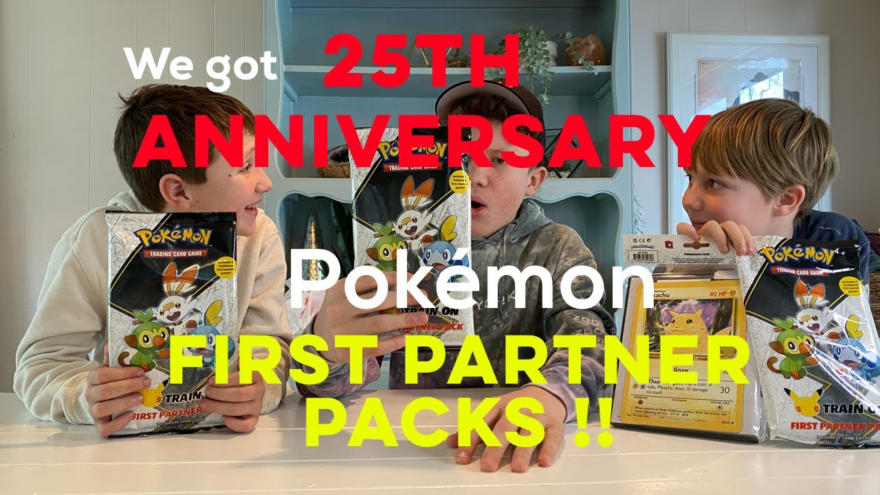 Pokémon 25th Anniversary First Partner Packs!! - YouTube
