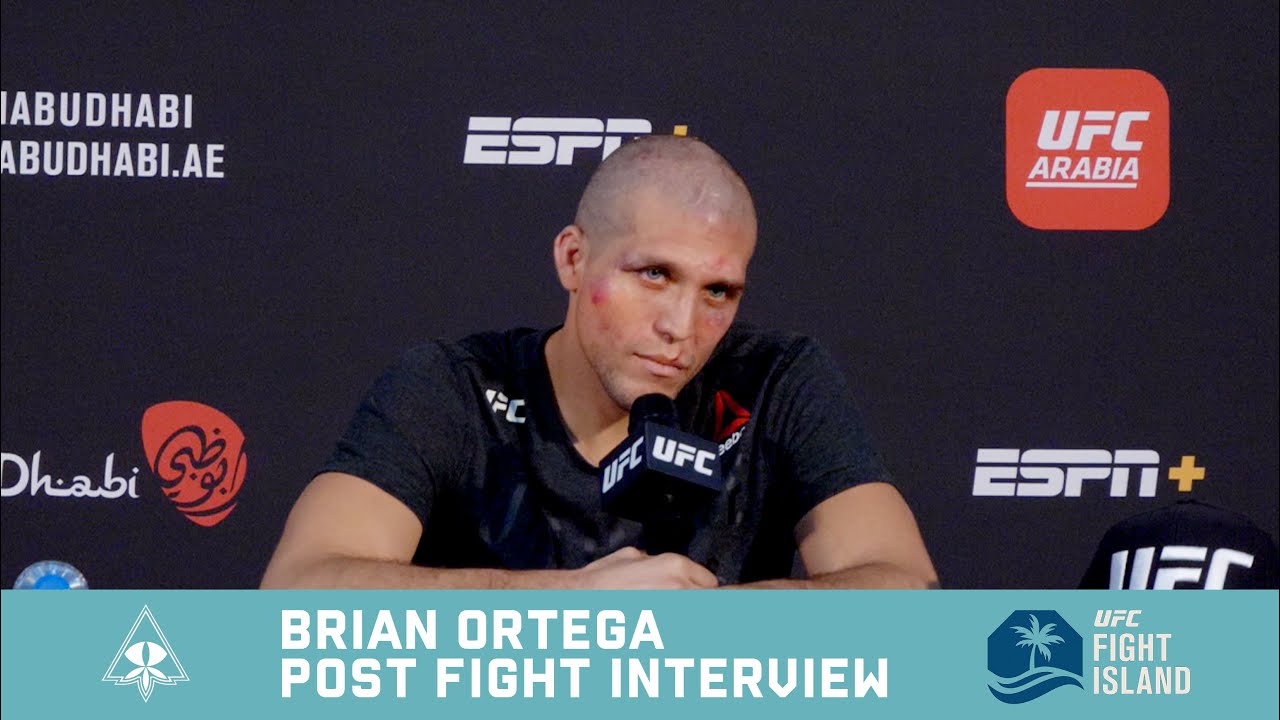 BRIAN ORTEGA POST FIGHT INTERVIEW - UFC FIGHT ISLAND - YouTube