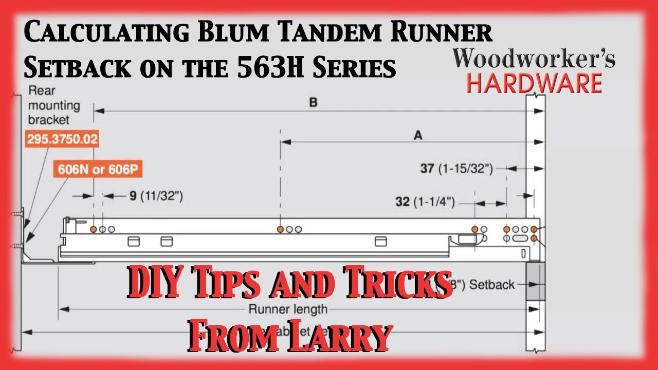 DIY Tips And Tricks Calculating The Blum Tandem Runner Setback On The