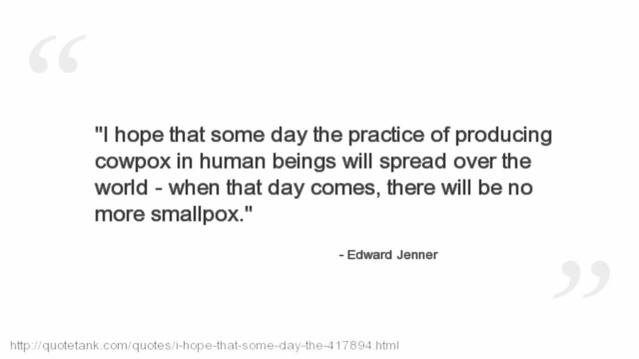 Edward Jenner Quotes - YouTube