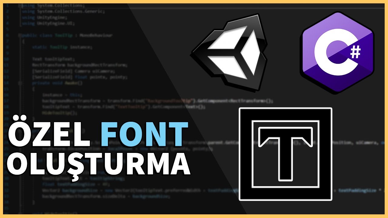 Özel Font Nasıl Oluşturulur | Yeni Başlayanlar İçin Unity 2D 3D C# ...