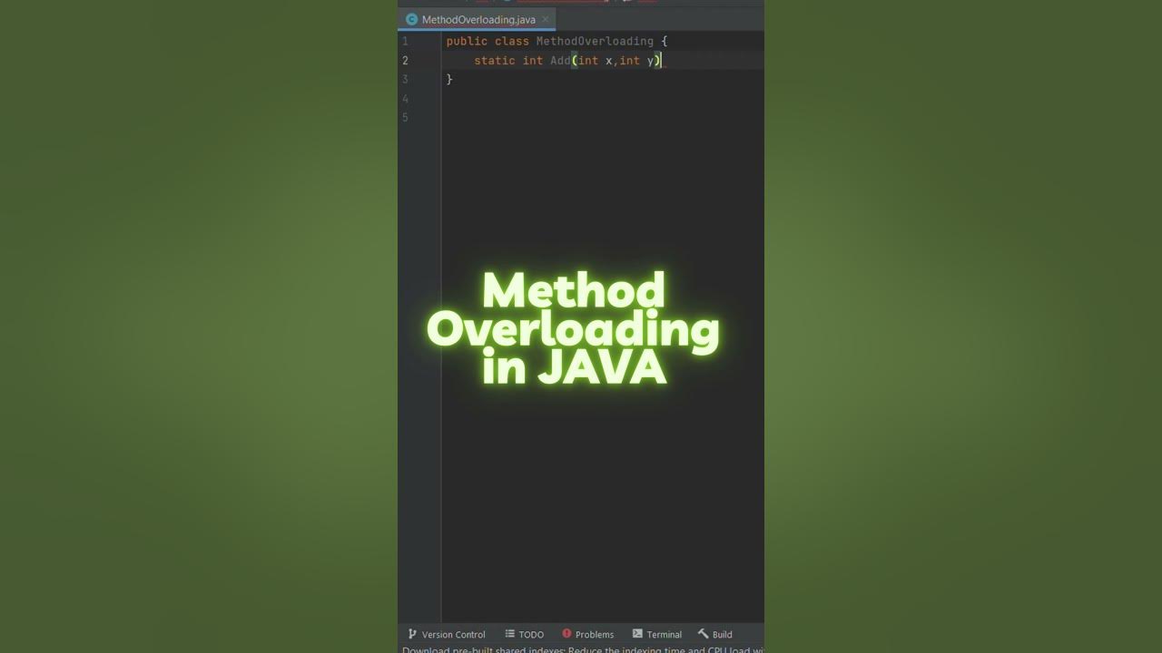 Methodoverloading In Java Youtube