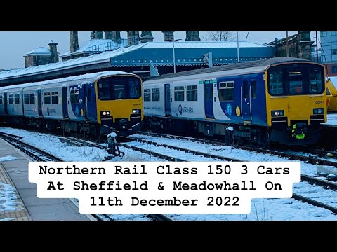 Northern Rail Class 150 3 Cars At Sheffield & Meadowhall On 11th ...