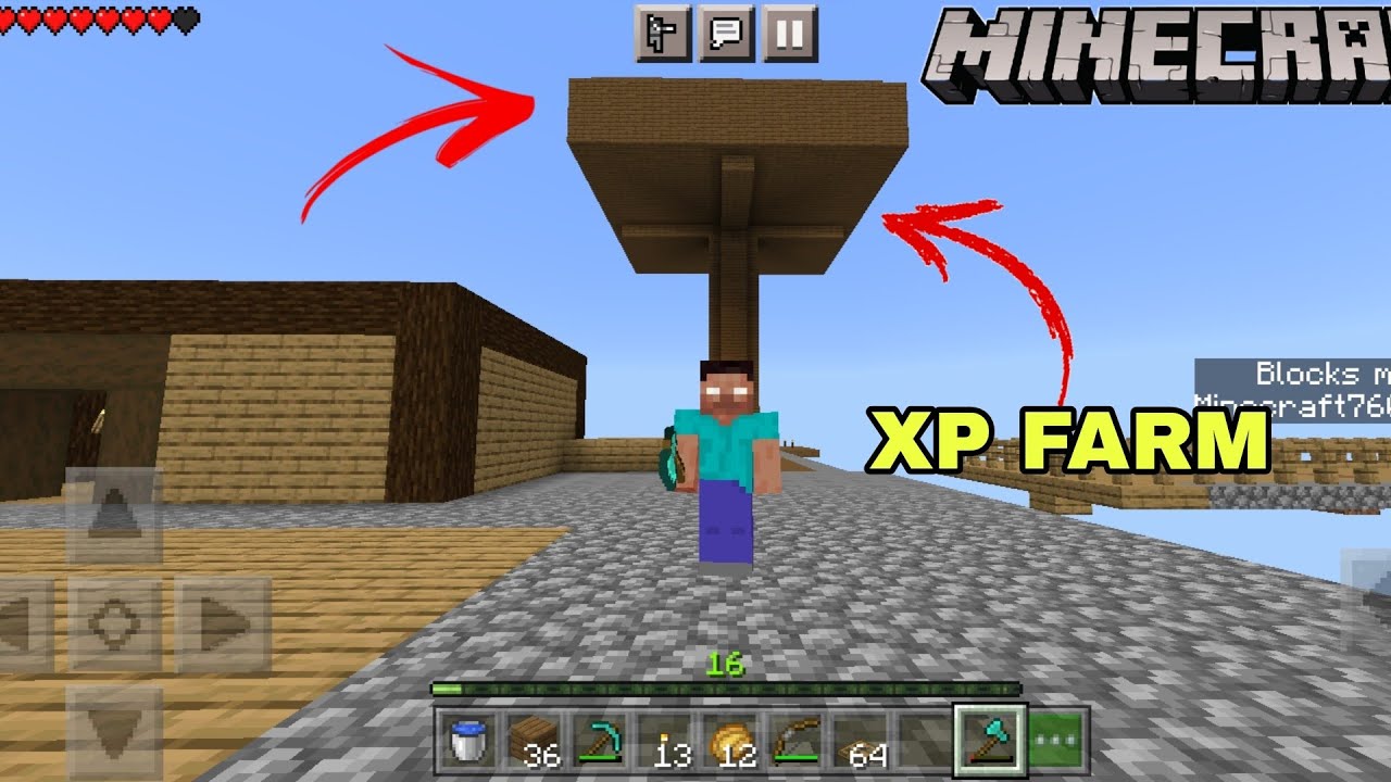 Minecraft xp farm in one block one block Minecraft new video ...