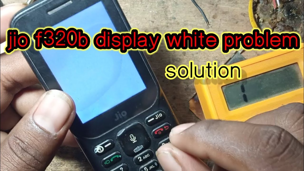 jio f320b white display solution - YouTube