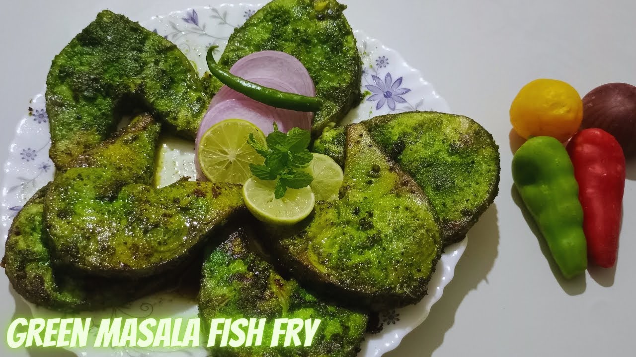Green Masala Fish Fry | Crispy Green Fish fry | Easy fish fry | Mubeen ...