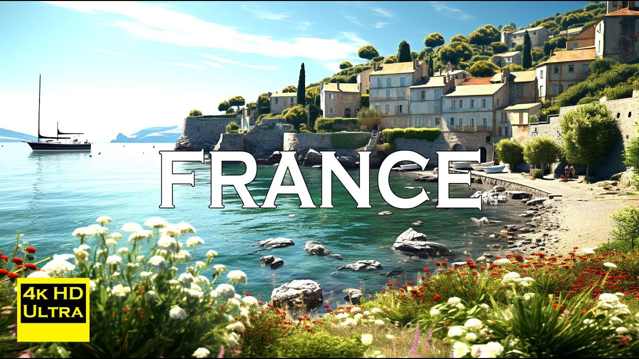 4K video about France, footage of the landscape, country, and people of ...