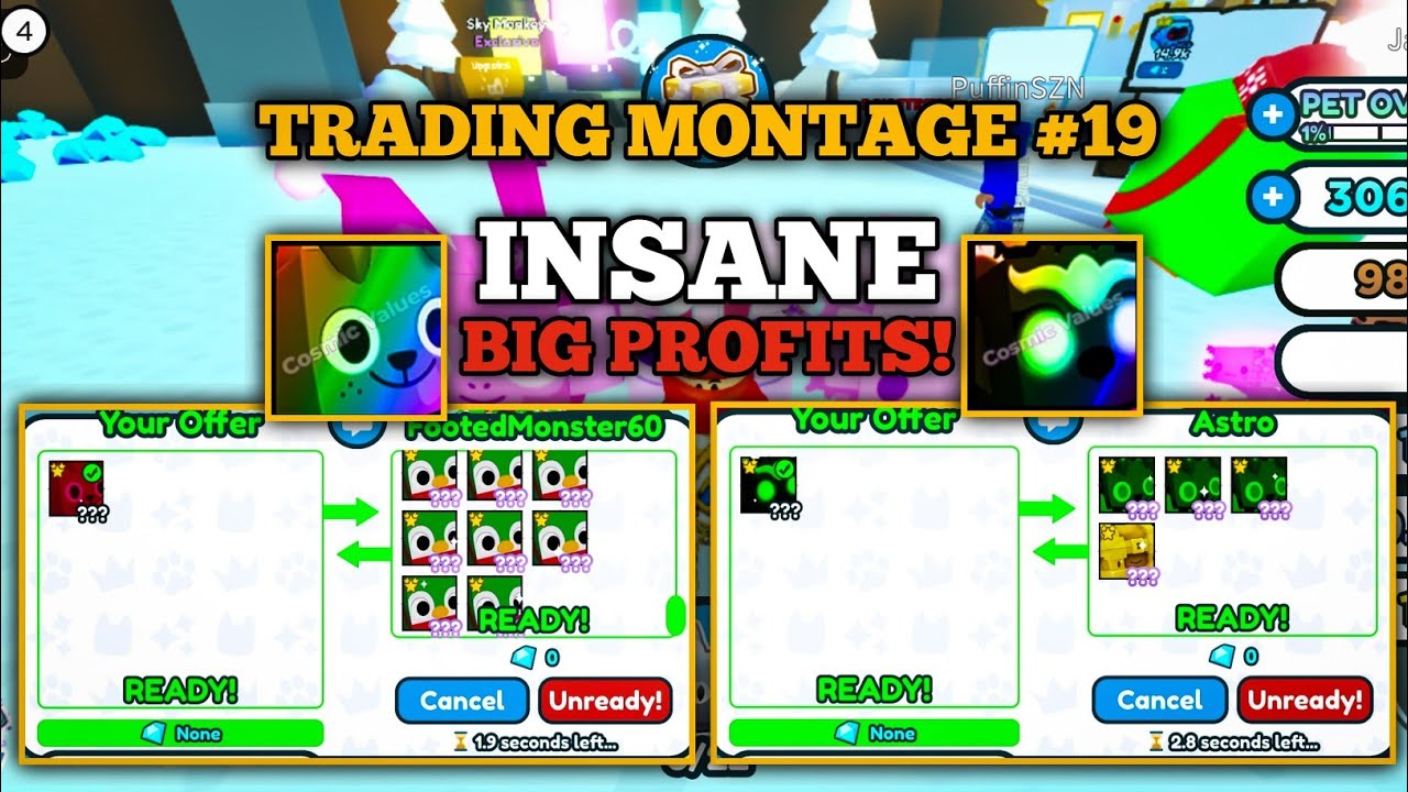INSANE BIG PROFITS!🔥 | Trading Montage #19 | Pet Simulator X ...