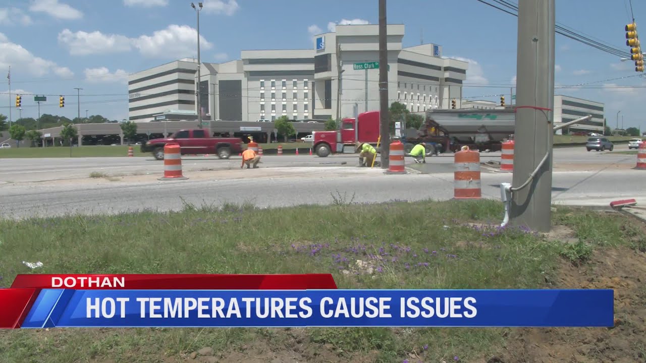 Hot Temperatures causing issues for construction workers - YouTube