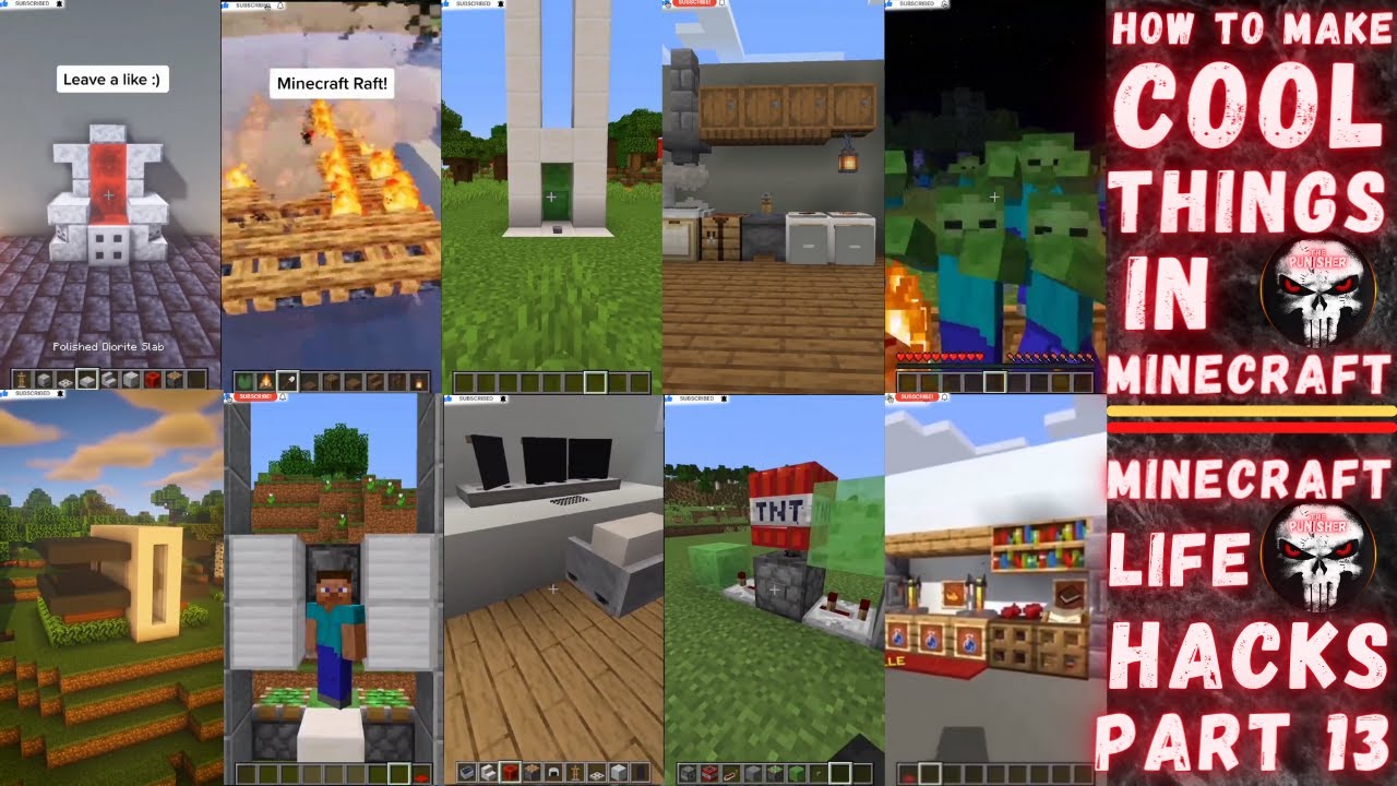 How To Make Cool Things In Minecraft | Minecraft Life Hacks #Part13 ...