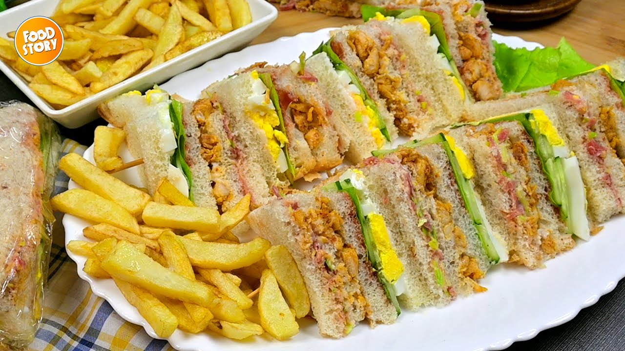 Restaurant Style Chicken Club Sandwich Recipe,Quick And Easy Recipe ...