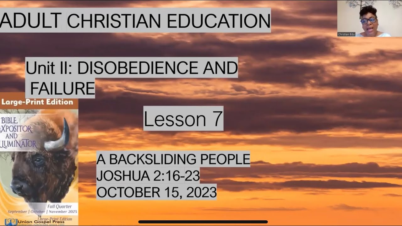 LESSON 7-A BACKSLIDING PEOPLE -10-15-23 - YouTube