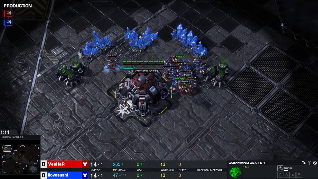Starcraft 2 Worker Rush Success - YouTube