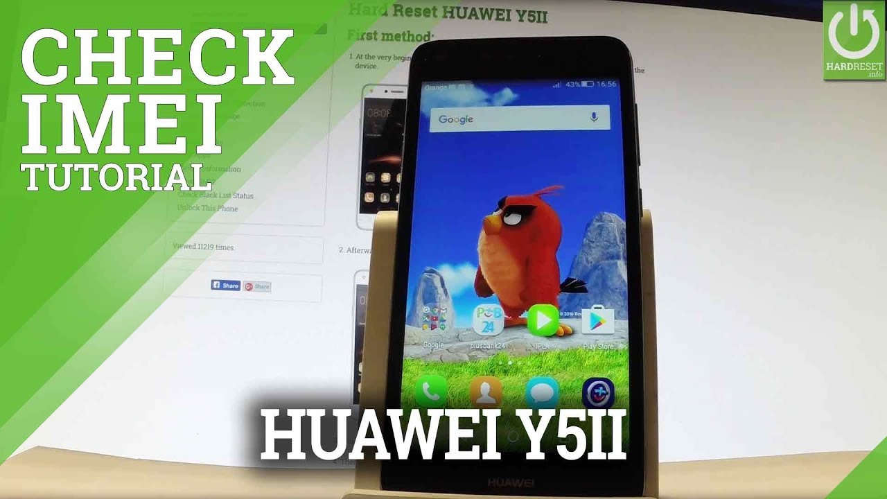 How to Check IMEI in HUAWEI Y5II - IMEI Information / Serial Number ...