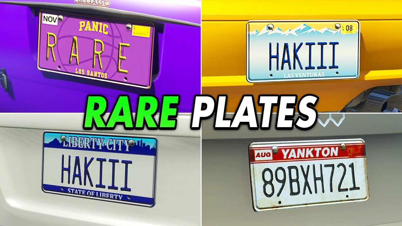 Most RARE GTA Online License Plates & How To Get Them! - YouTube