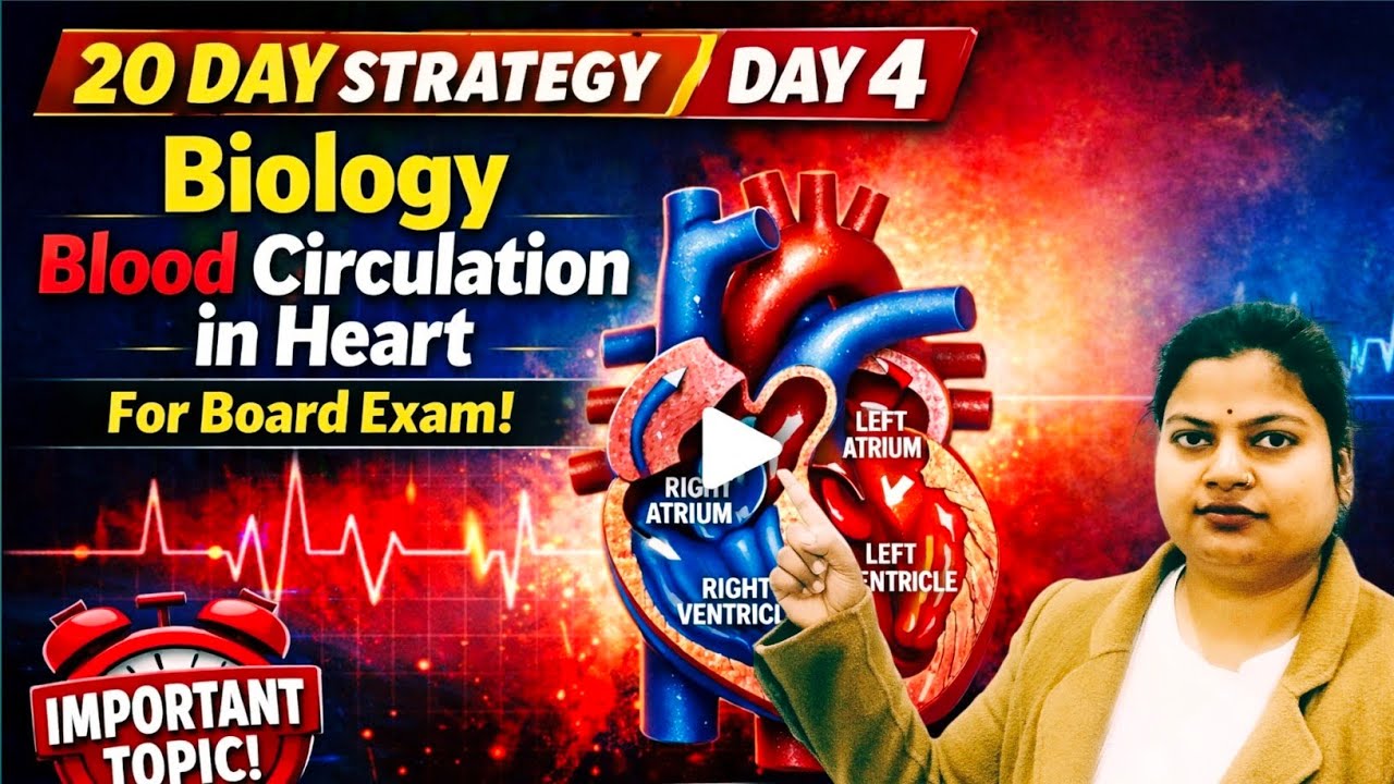 Blood Circulation In Heart|Class-10th Science(Biology)|20-Day Strategy ...