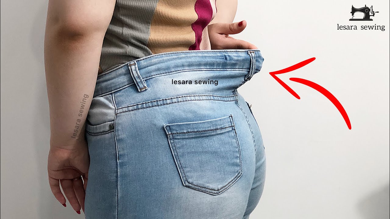 The best way to Downsize Jeans ️No sewing machine🪡 - YouTube
