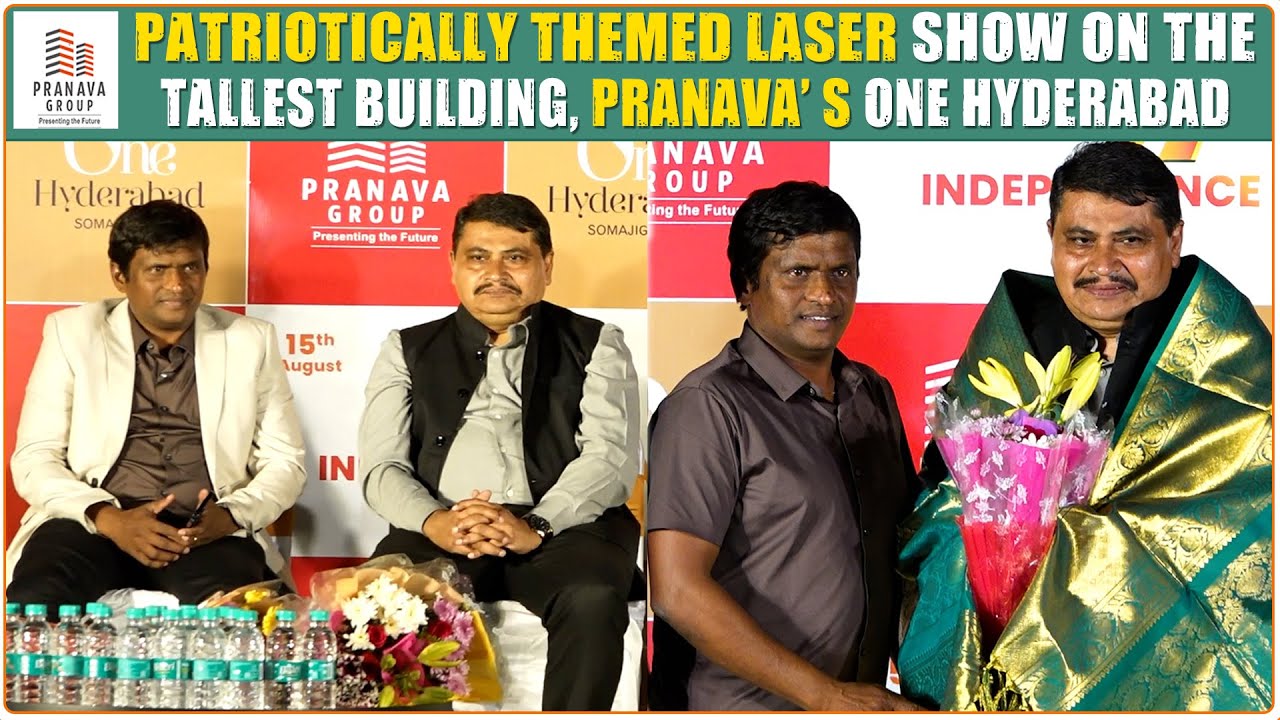 Pranava Group Themed Laser Light Show on Tallest Building in Hyderabad ...