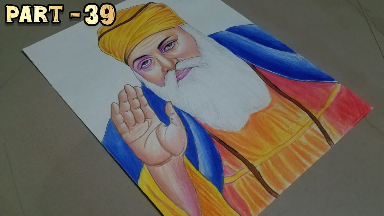 Guru Nanak Dev Ji Drawing, Drawing Guru Nanak Dev Ji | Easy Pencil ...