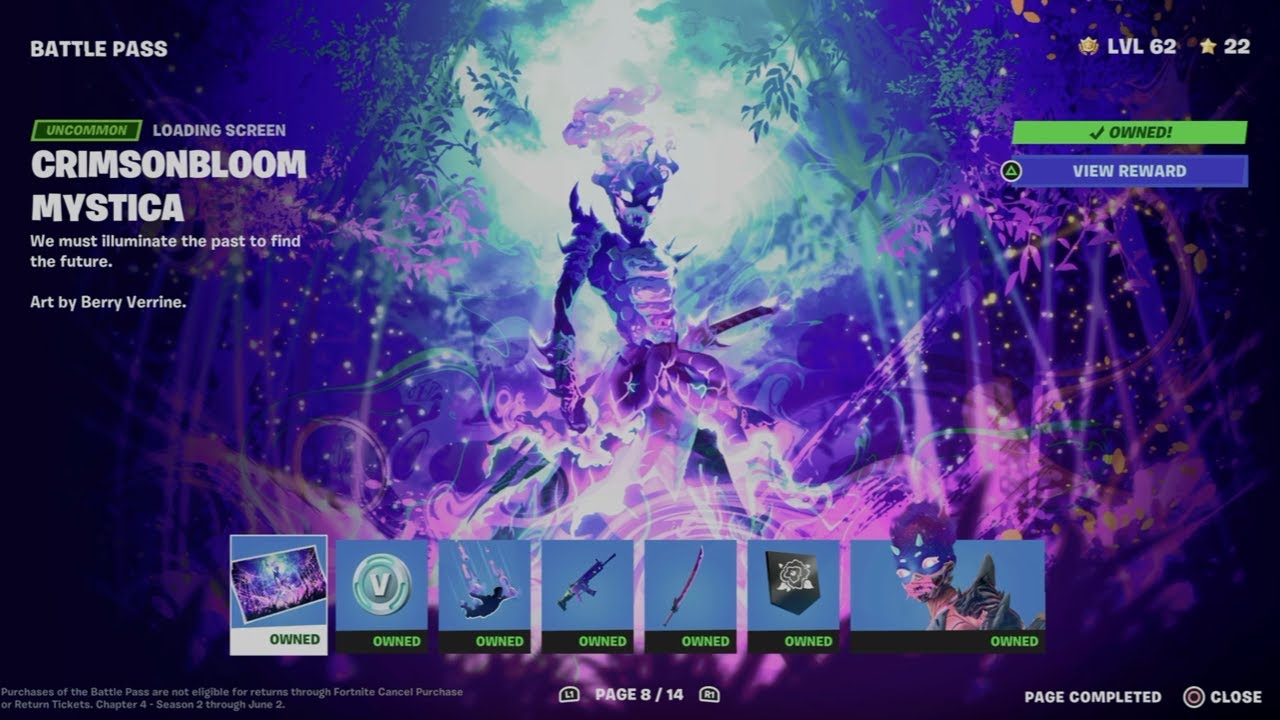 How to Unlock Crimsonbloom Mystica Loading Screen in Fortnite | Battle ...