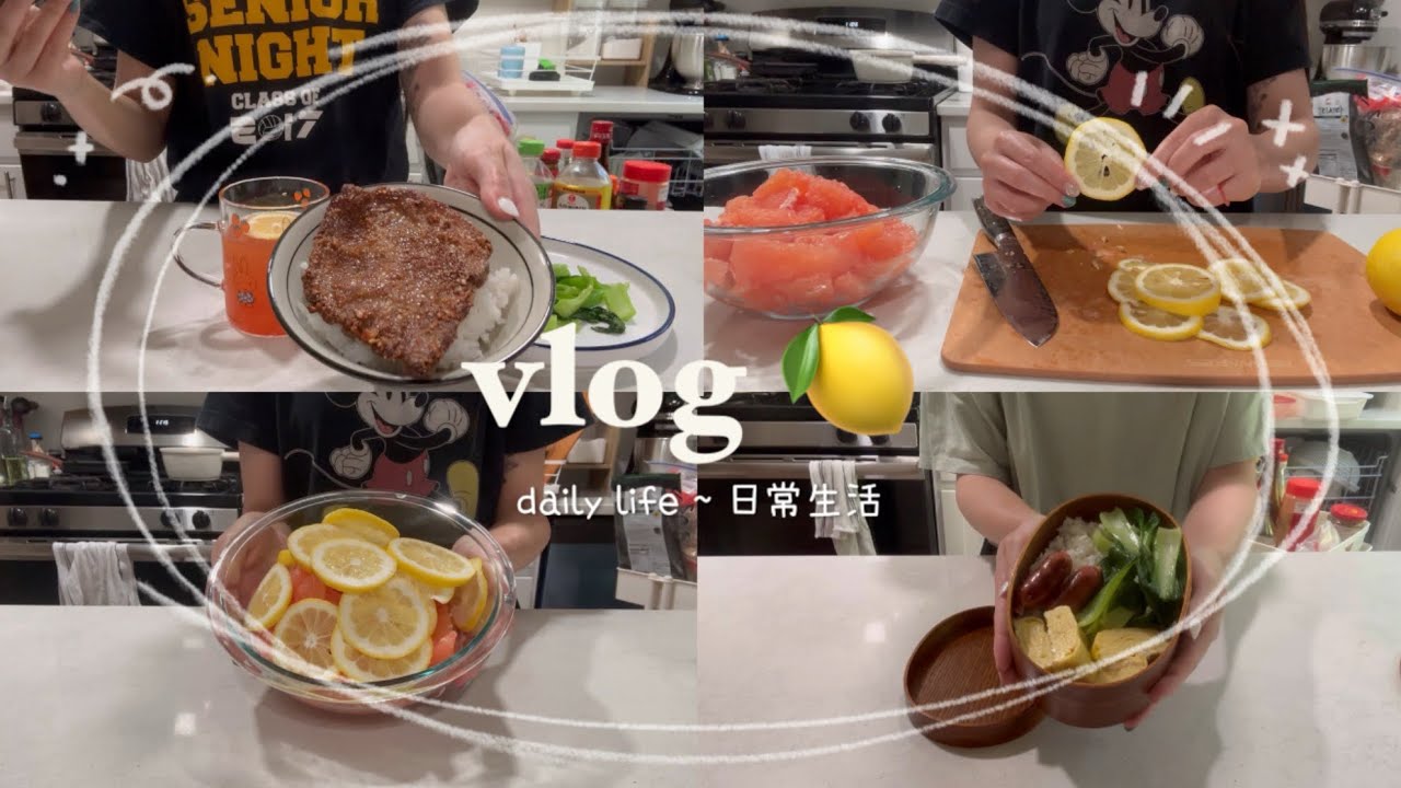 [ENG cc] home cooking vlog | easy lunch bento, pork chop rice, homemade ...