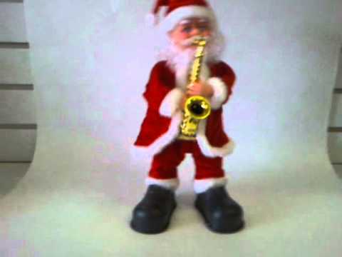 12 musical santa moving figure - YouTube