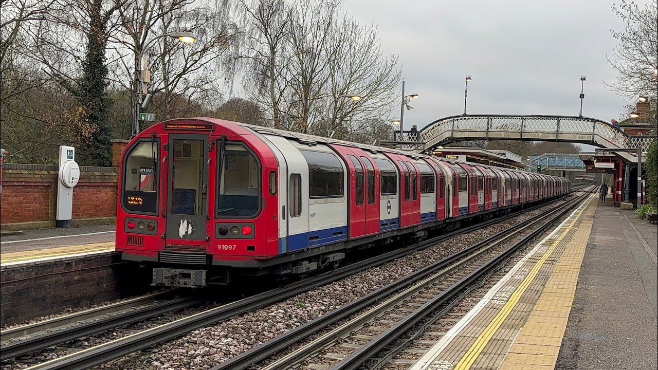 (4K) London Underground Central Line Trains at Theydon Bois - YouTube