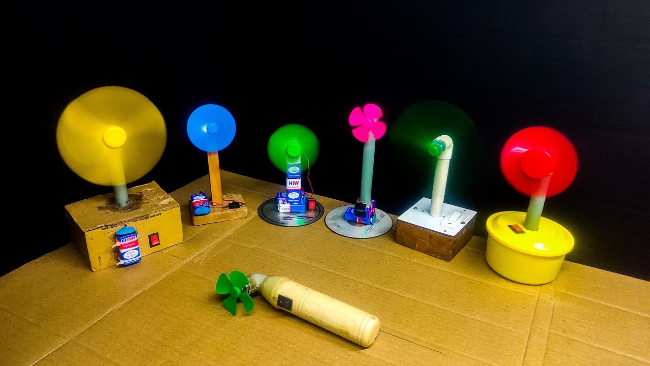 easy to fan | how to make FAN with cardboard | dc motor fan kaise ...