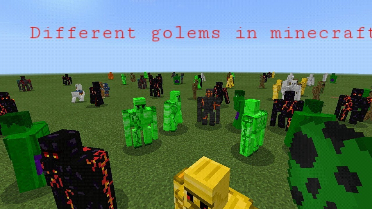Different golems in minecraft - YouTube
