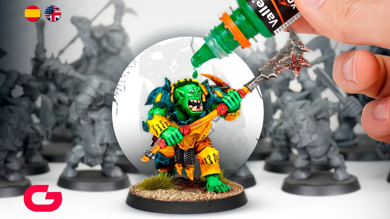 How to paint an ORC in less than 45 MINUTES / Como pintar un ORCO en ...