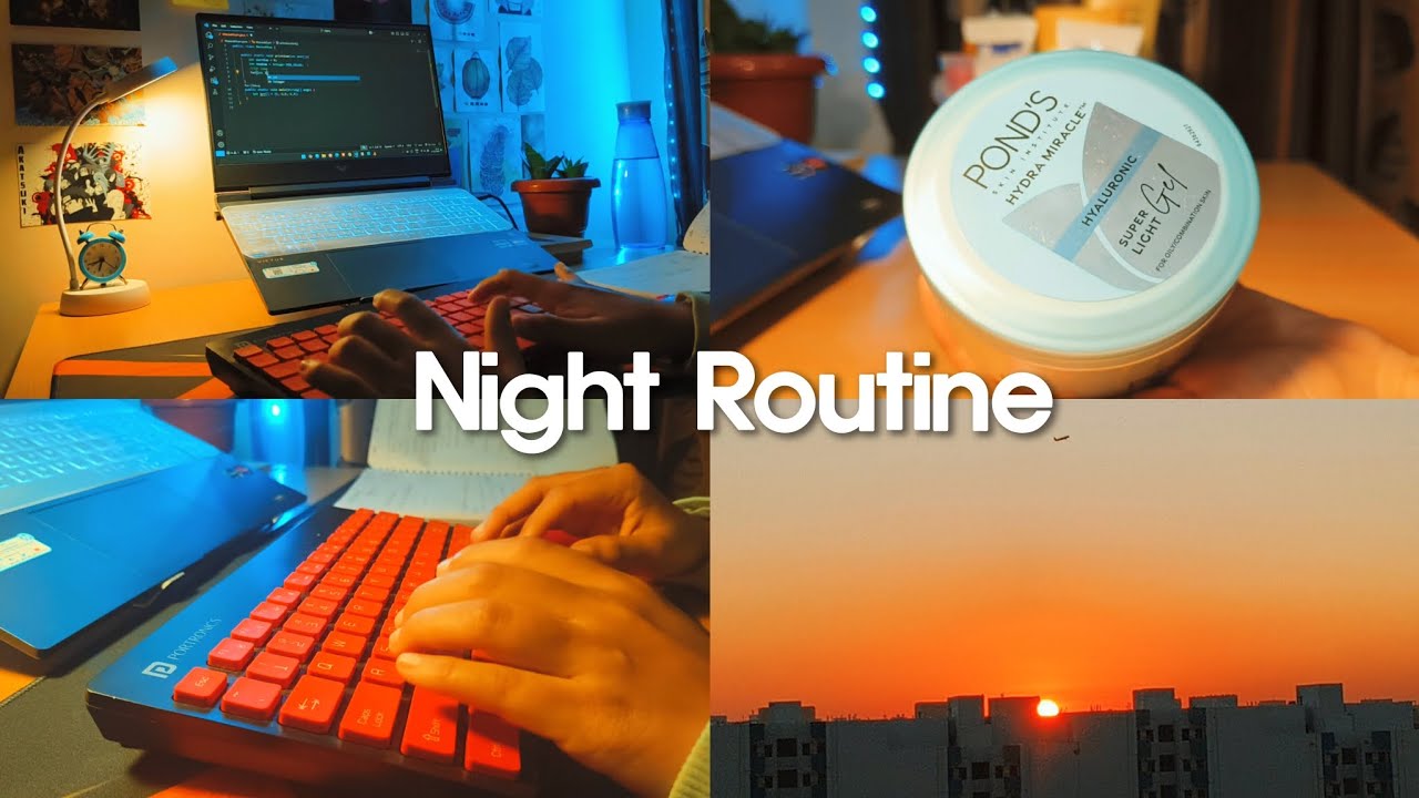 Night Routine 🌙 coding, skincare, studying | calm vlog 🤍 - YouTube