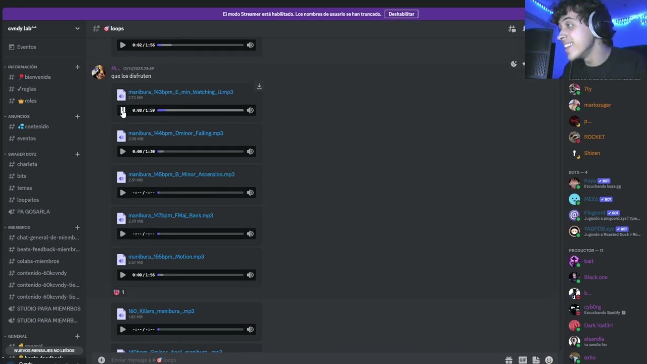 HACIENDO BEATS CON LOOPS DE MI DISCORD - YouTube