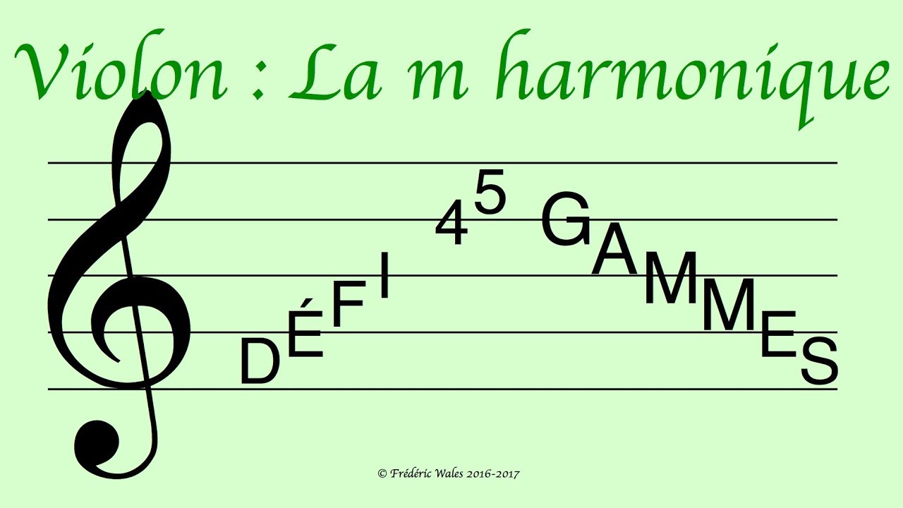 Gamme de La mineur harmonique en 1ère position pour violon - YouTube