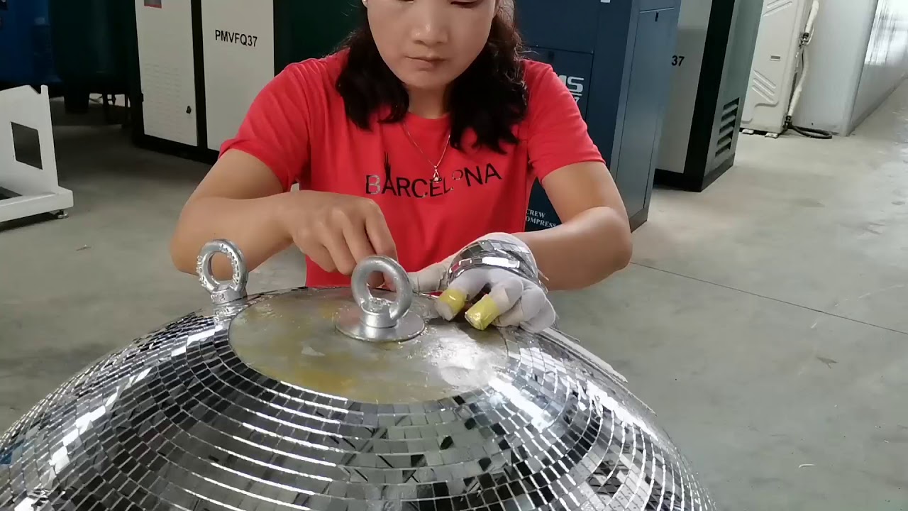 Tutorial how to make 30 inch large mirror ball - YouTube