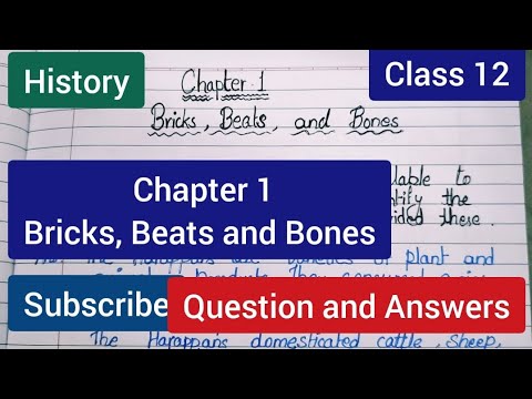 Class 12 History chapter 1 bricks beats and bones Harappan civilization ...