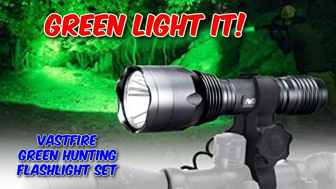 VastFiure Green Hunting Flashlight Set - YouTube