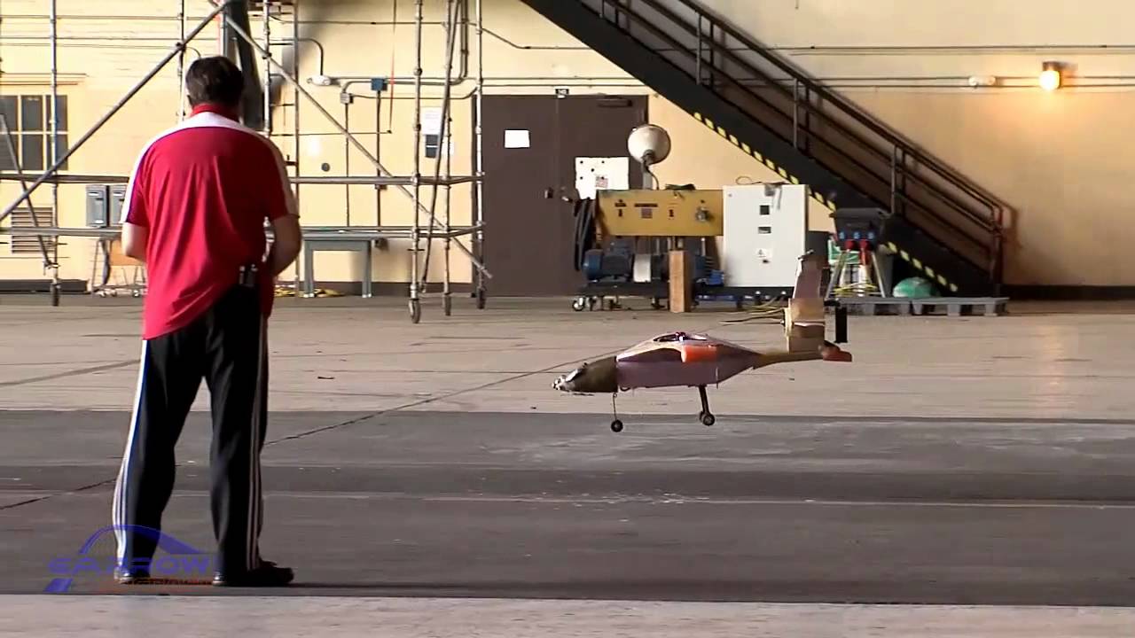 Verticopter-II POC UAV ('Proto5') performing VTOL at NASA AMES (Hangar 2) - YouTube