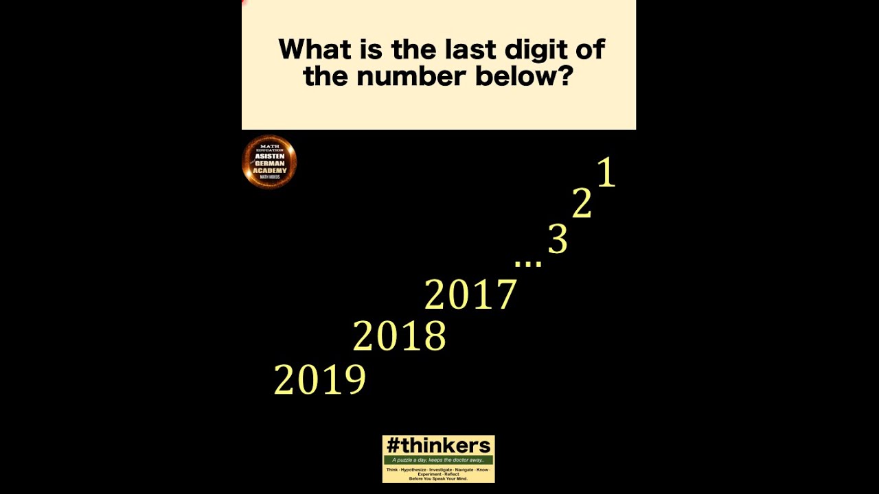 Find the last digit of this number | Interesting Brain Teaser - YouTube