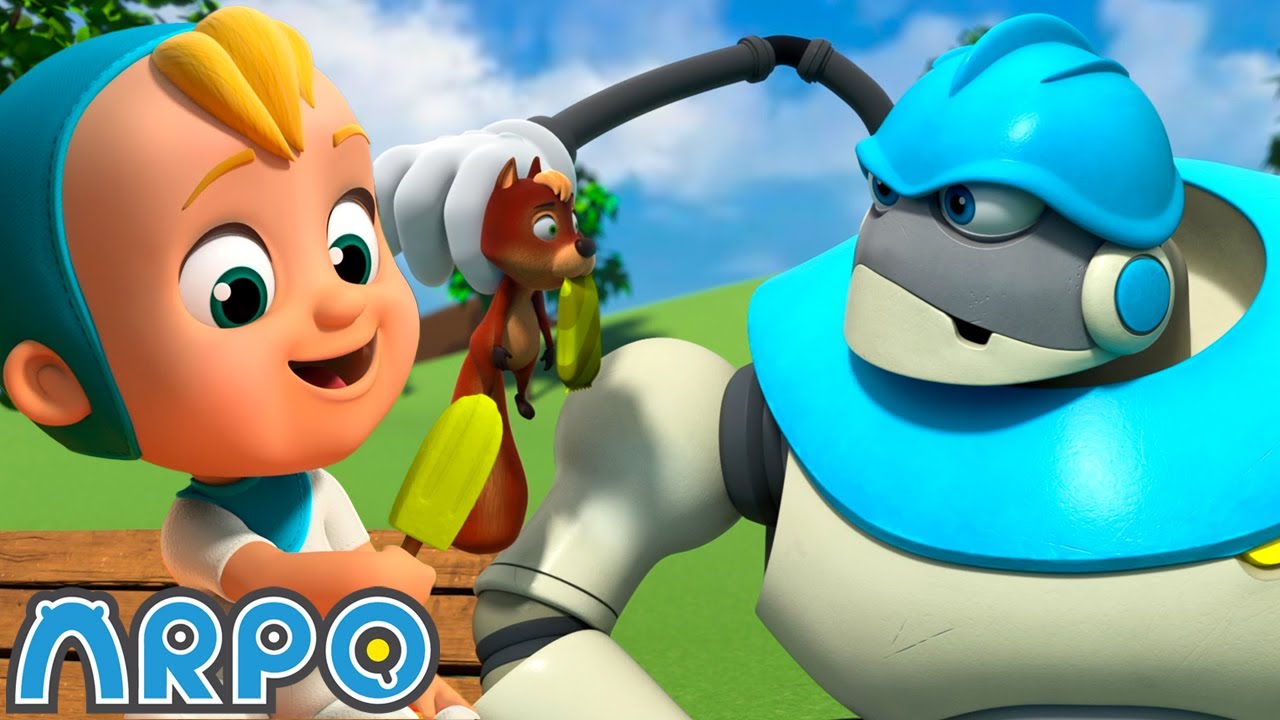 ARPO the Robot | Squirrel STEALS The Trash!!! | Funny Cartoons for Kids ...