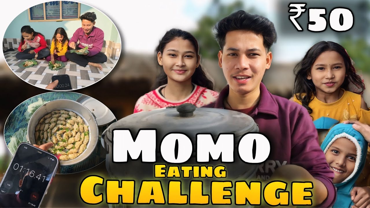 Momo Eating Challenge 😅! ₹50 Me 100 Momos Making - YouTube