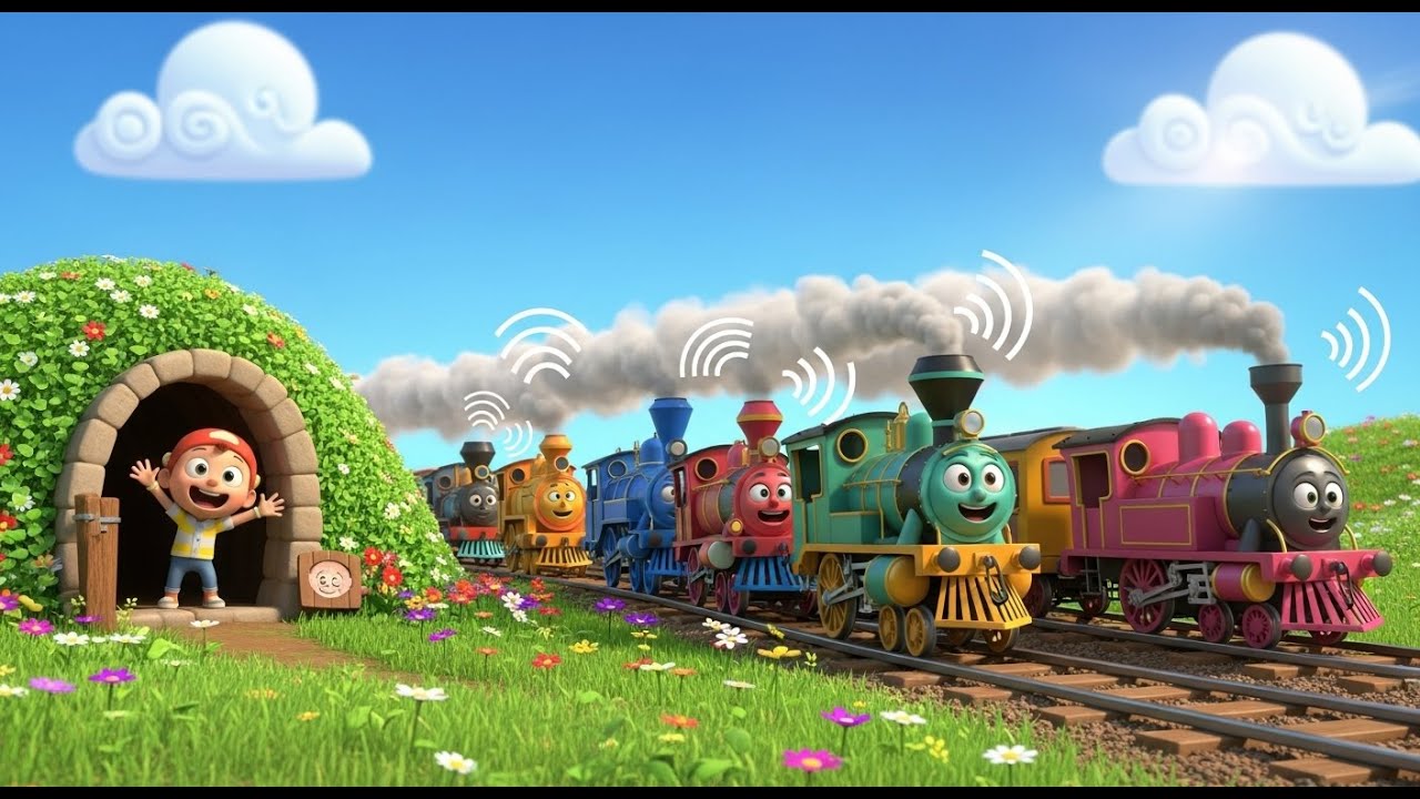 Ten Little Trains Race to Ten | Best Nursery Rhymes and Kids Songs ...