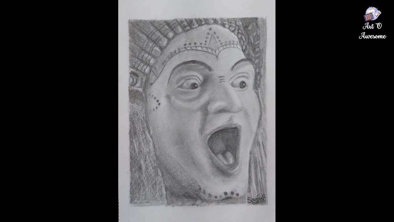 Kantara Panjurli Drawing Time-Lapse #sketch #drawing #kantara - YouTube