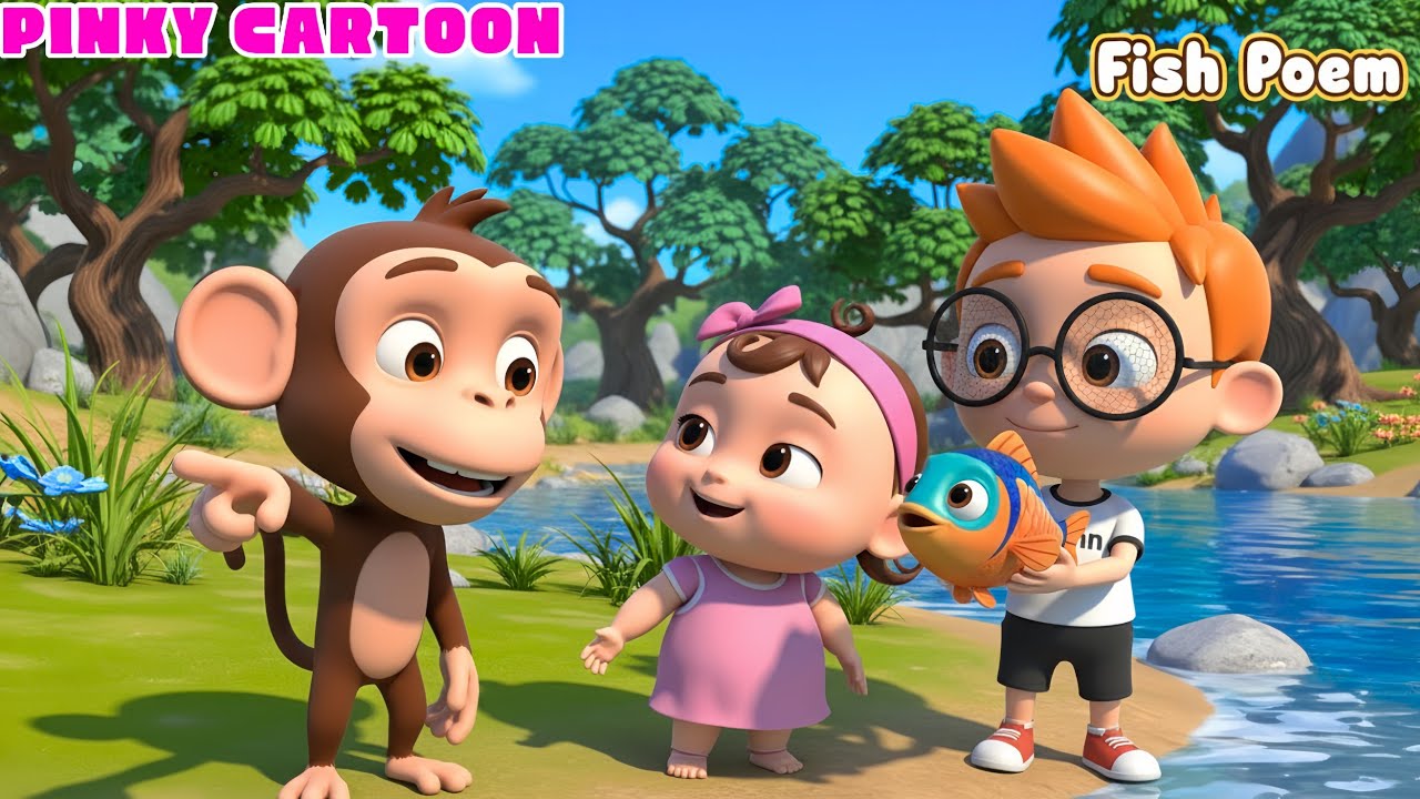 “12345 Fish Alive 🐟 | Funny River Adventure | Pinky John & Momo | Kids ...
