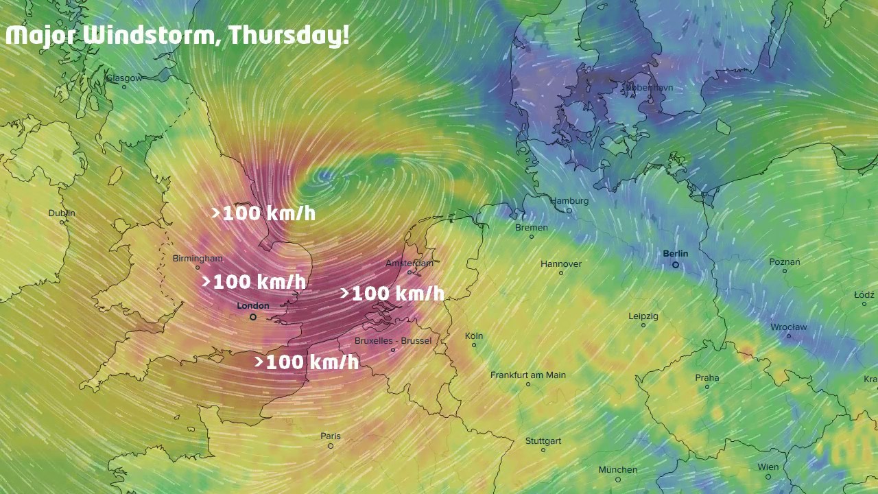 Major Windstorm Doris, Europe - YouTube