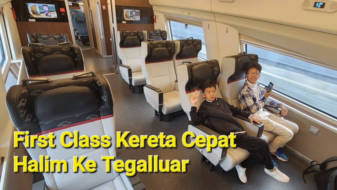 Rasanya Naik First Class Kereta Cepat Halim ke Tegalluar - YouTube