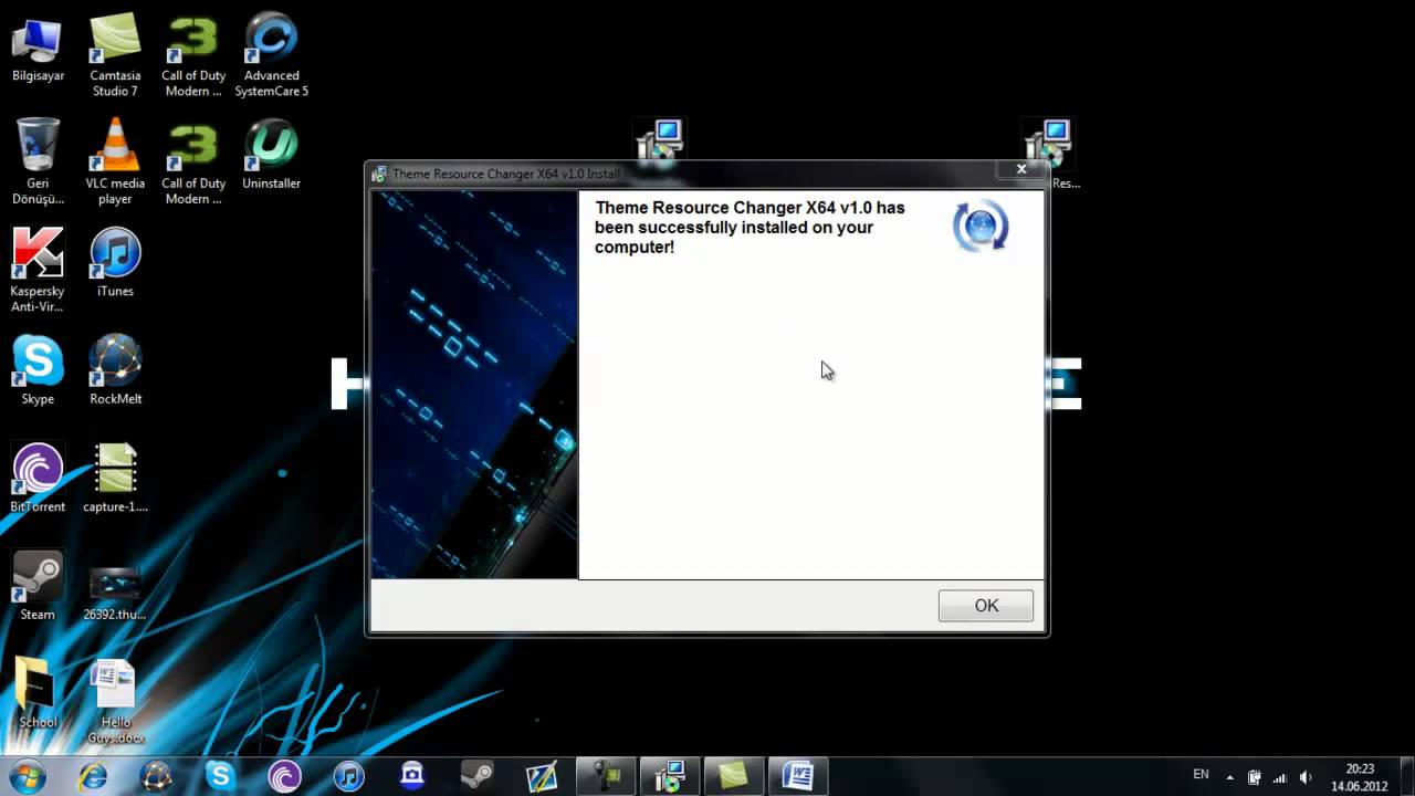 How to modify/change your background/theme on Windows 7 - YouTube